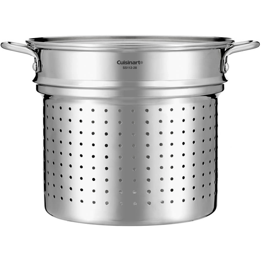 12 Qt. Stainless Steamer Insert with Self, Draining Clip - Walmart.com