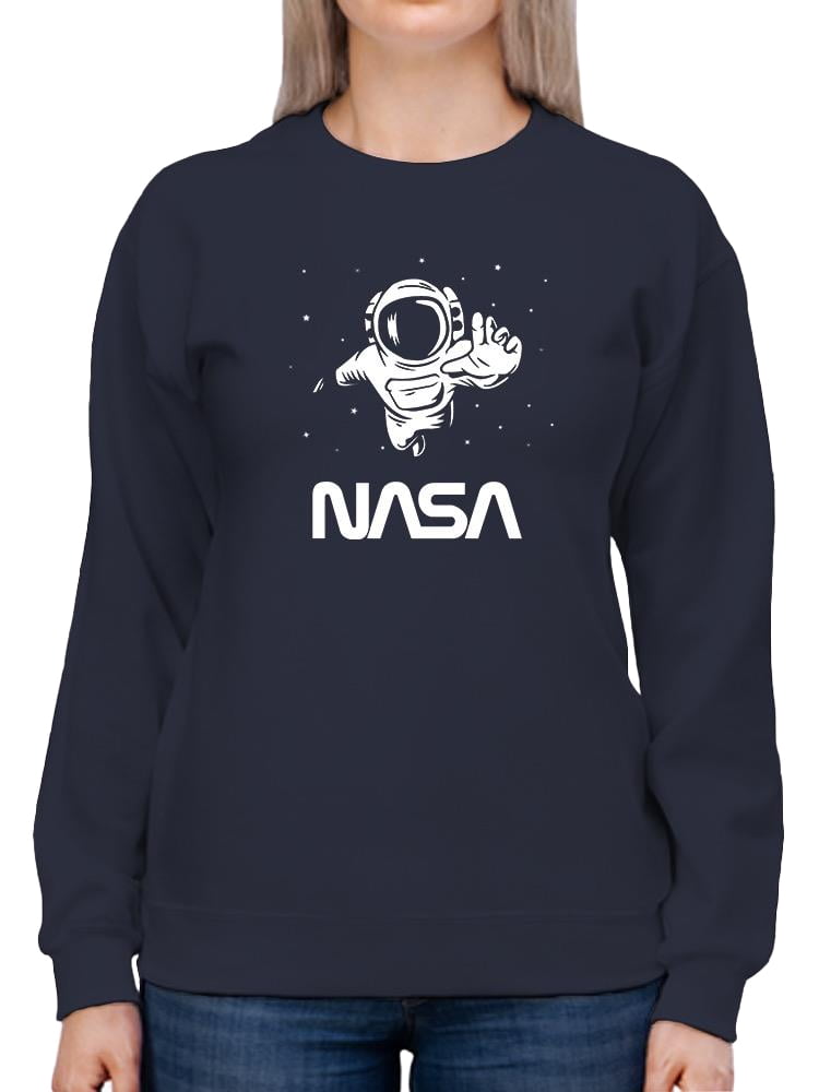 NASA Nasa Astronaut Reaching Camera Sweatshirt Women -NASA Designs ...
