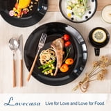 LOVECASA Dinnerware Sets, Porcelain Dinner Set for 4, 16-Piece Round ...
