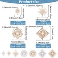 14pcs 7 style Brass Connector Charms & Pendants Sun & Rhombus Platinum ...