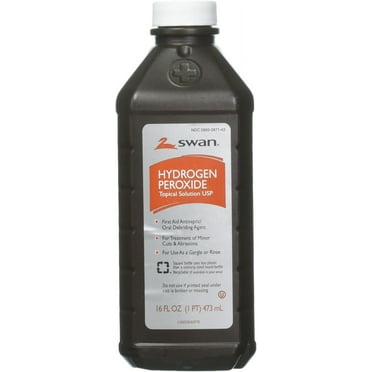 Swan Hydrogen Peroxide Topical Solution, Antiseptic USP 16 oz, Medical ...