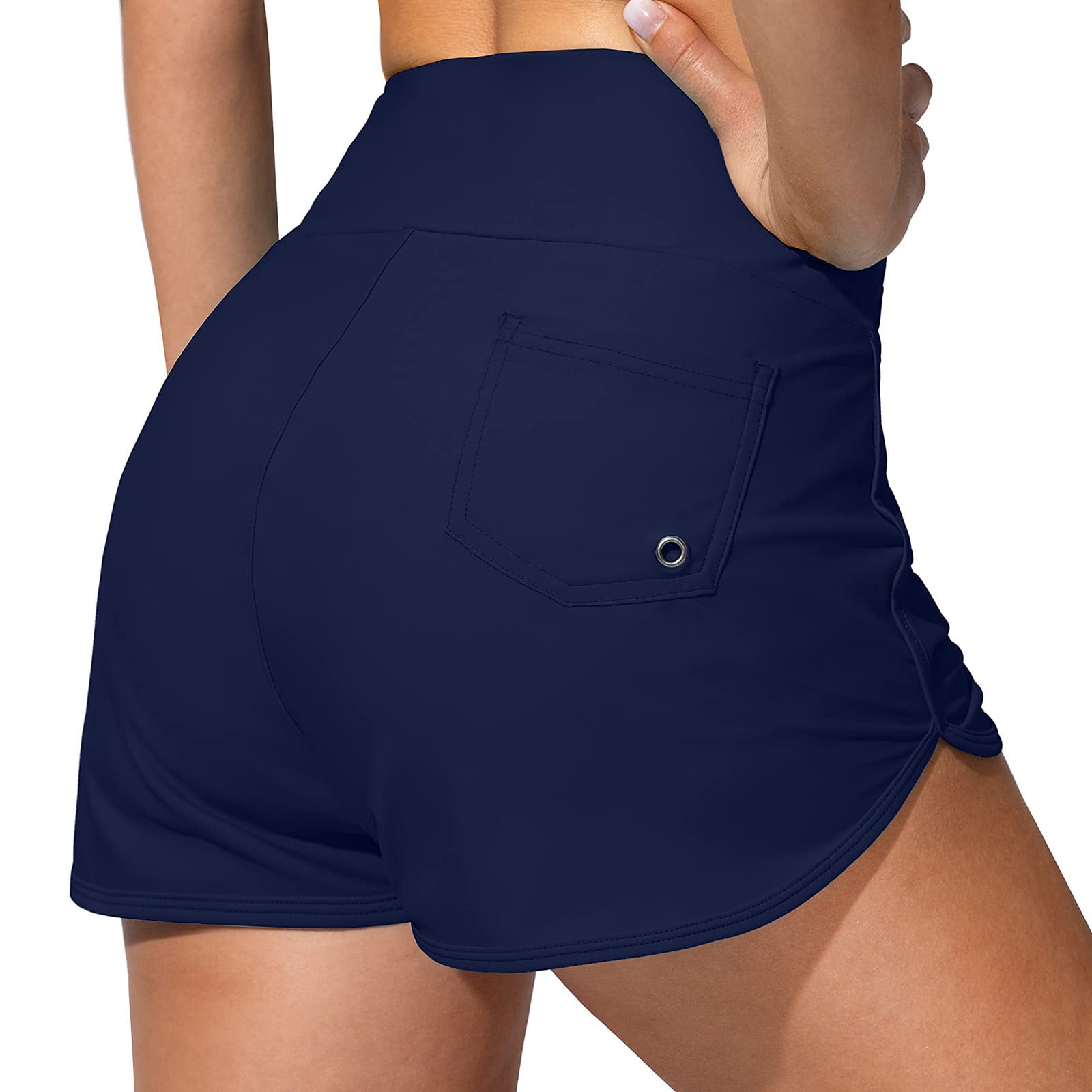 Women's Swim Shorts with Pockets High Waisted Tummy Control Board ...