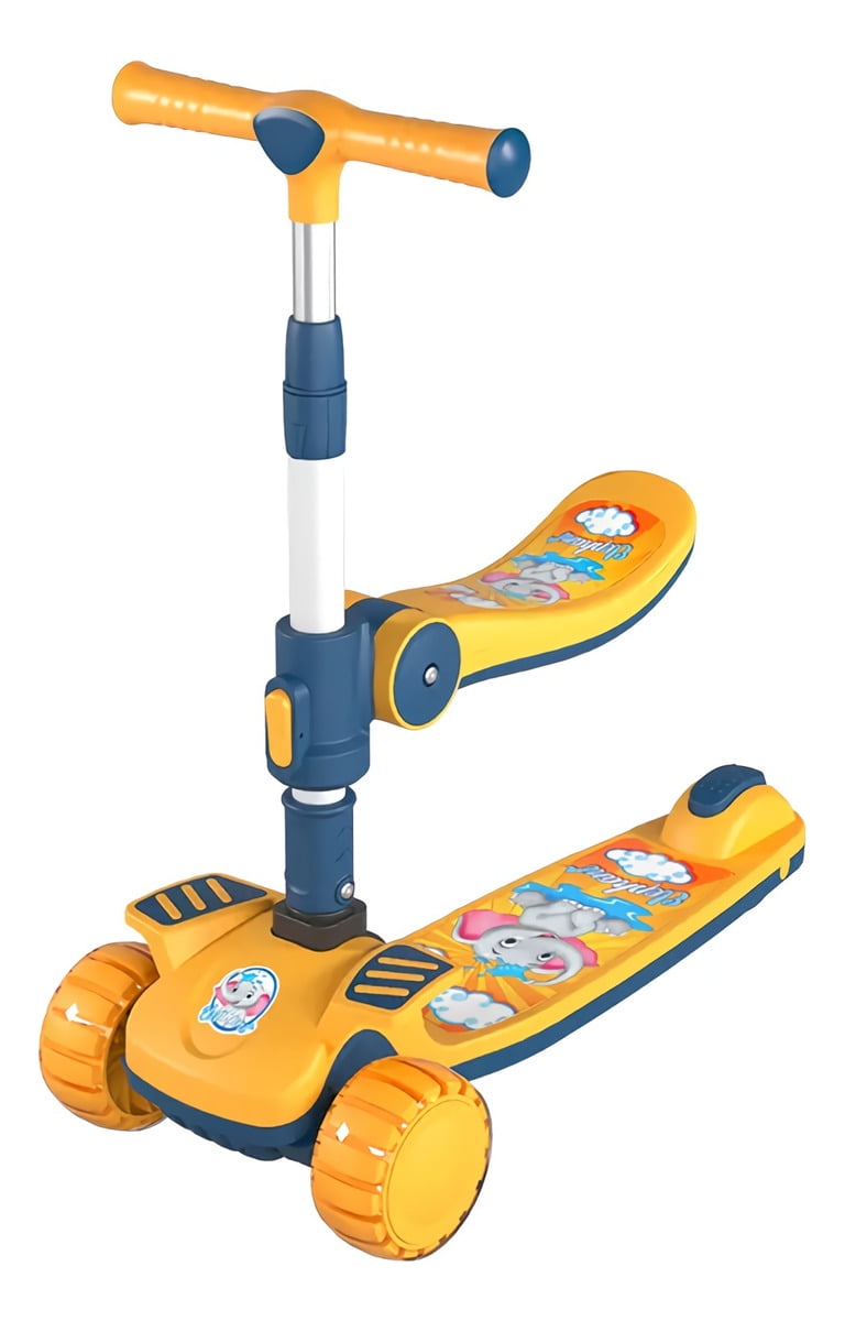 Scooter Patín Del Diablo Para Niños Aeiou Bc808-2 Con Luces Amarillo ...