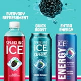 Sparkling Ice +Caffeine Blue Raspberry: Sweet Flavored, Caffeinated, Zero Sugar Drink, 16 Fl Oz ...