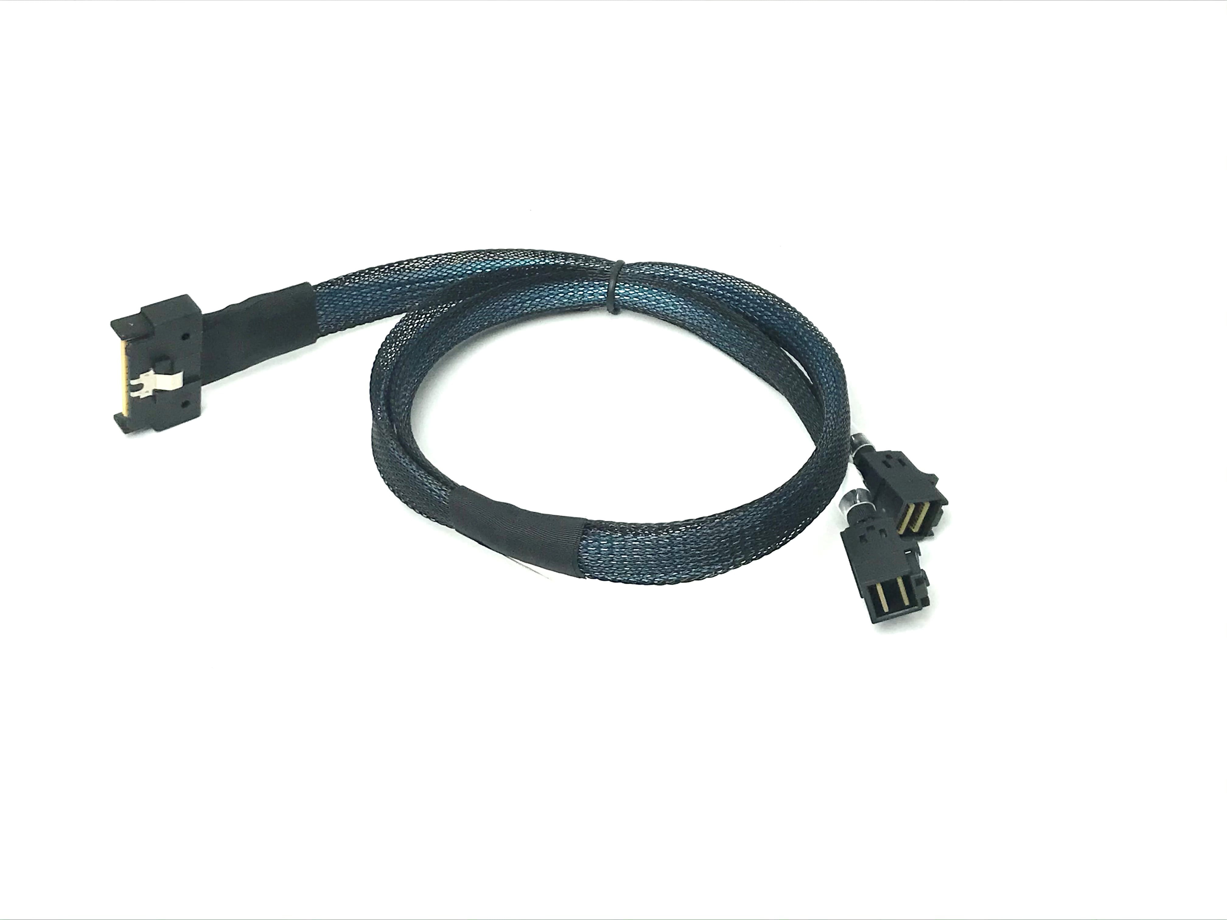 ‌MCIO x8 74 Pin ( NVMe) to 2 X Mini SAS SFF-8643 Cable - 50 CM ...