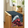 Cartoon Red Trains Watercolor Flower Table Runner 13x70in Non-Slip ...