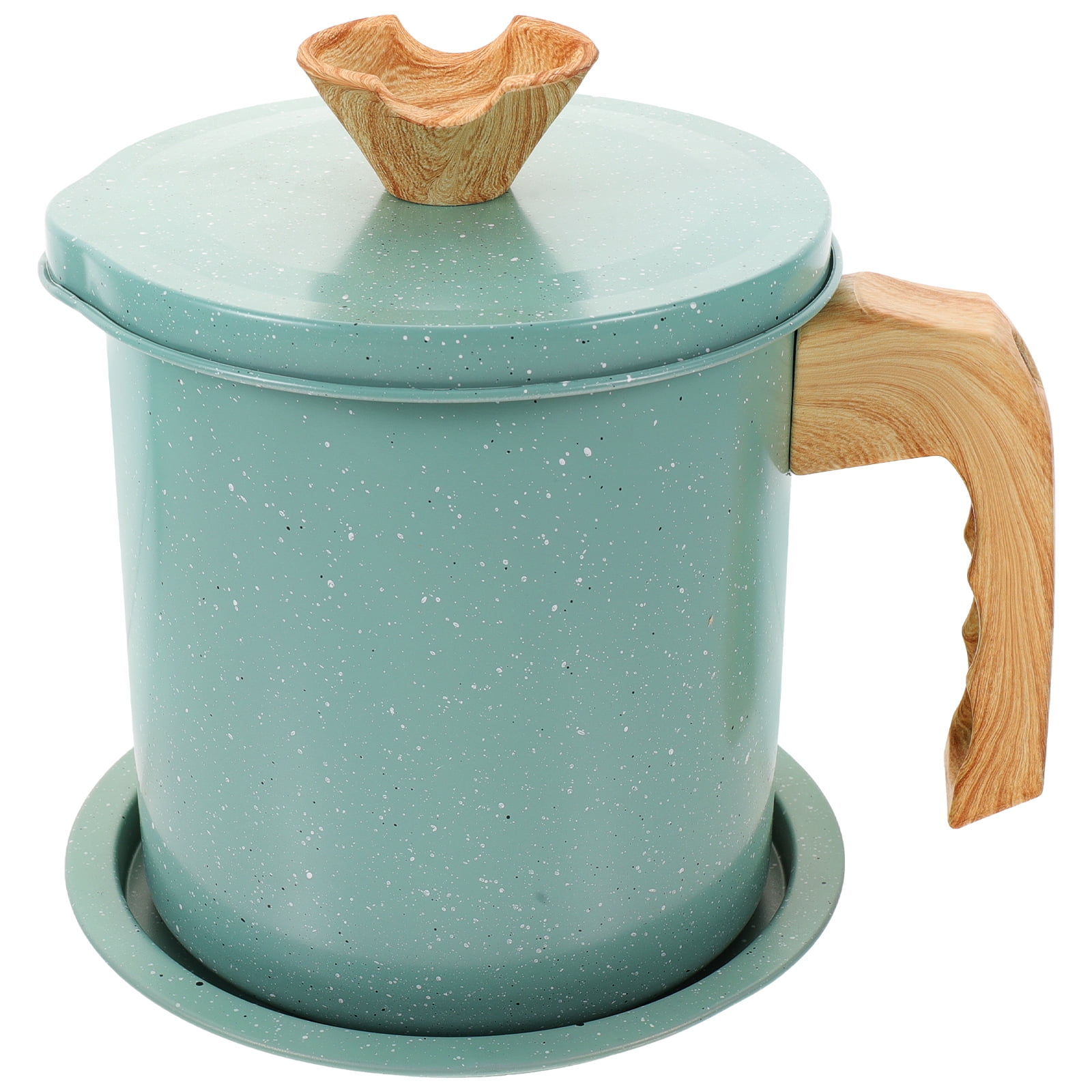 Oil Grease Pot Strainer Storage Separator Kitchen Can Container Steel ...