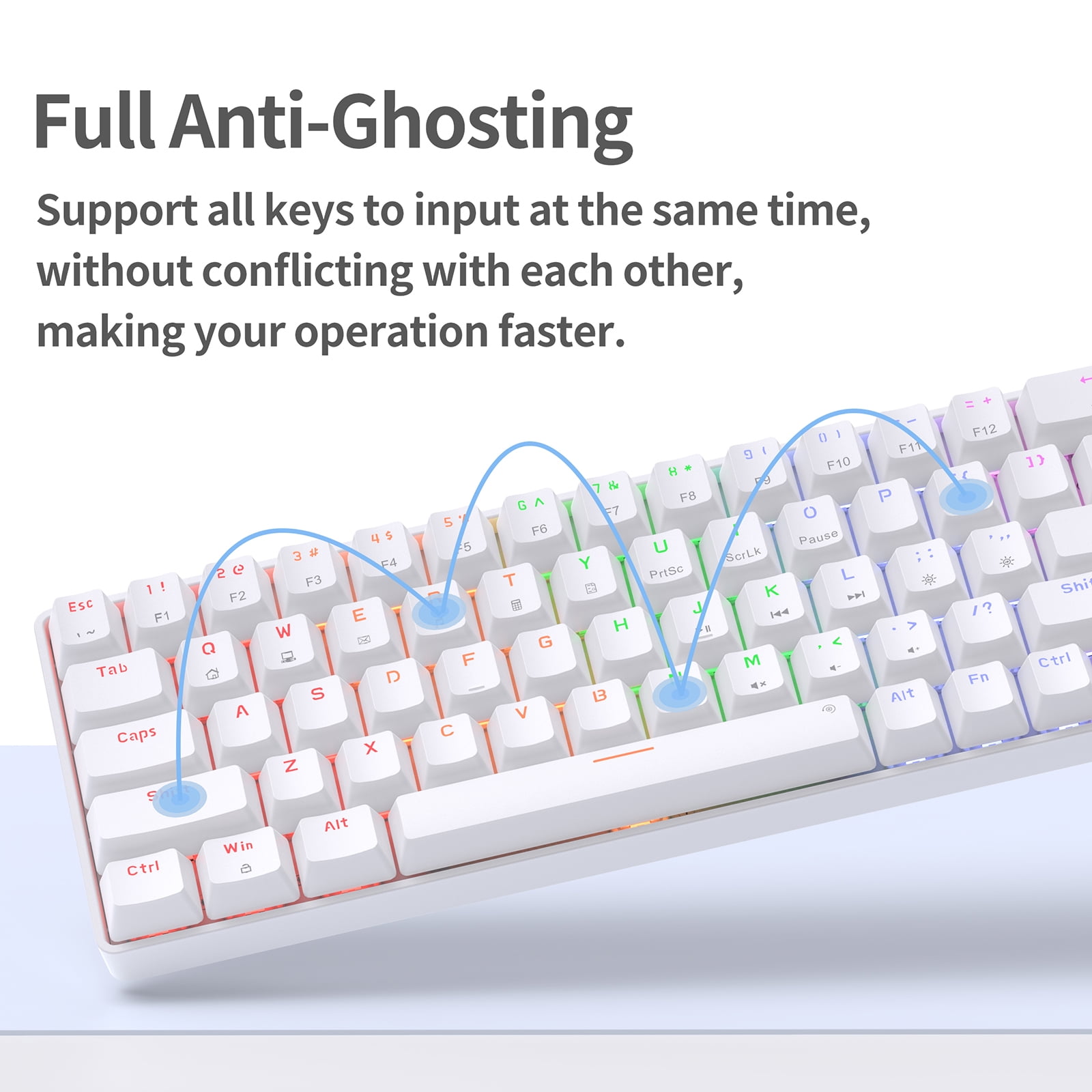 Buy Dierya&Tmkb T68SE 60% Mechanical Gaming Keyboard 60%,RGB Backlit ...