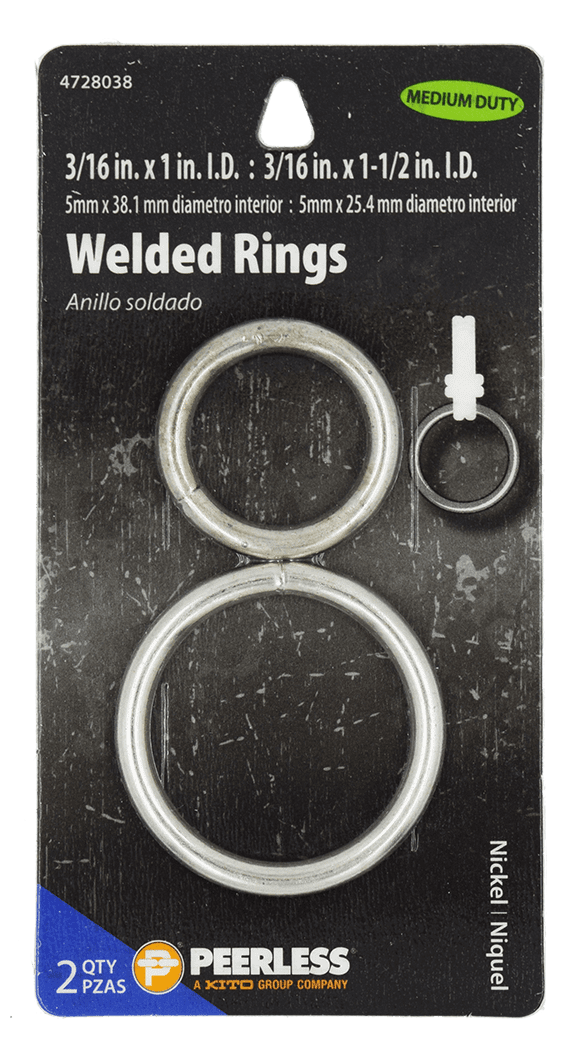 Peerless Chain Assorted 2 Pack Zinc Welded Rings, #4728038 - Walmart.com