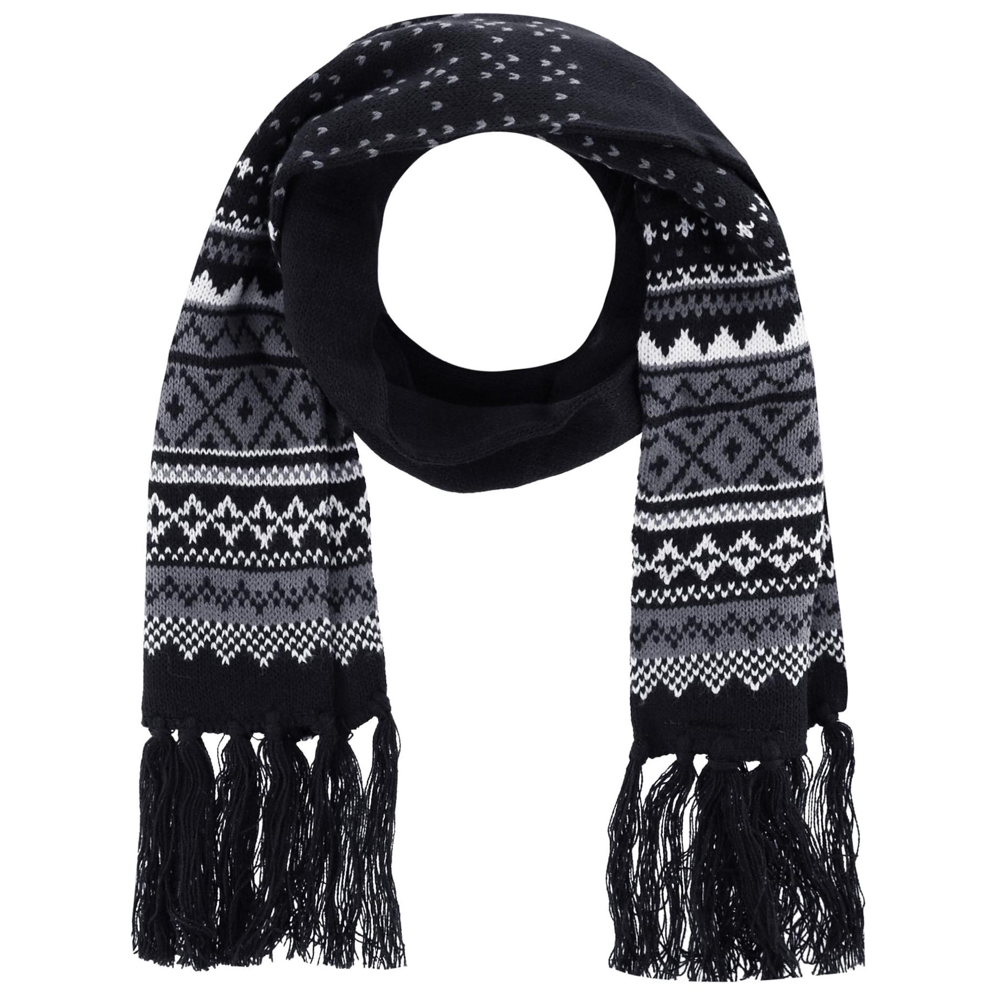 Click here for Ctm Heavy Knit Winter Pattern Scarf (Mens) prices