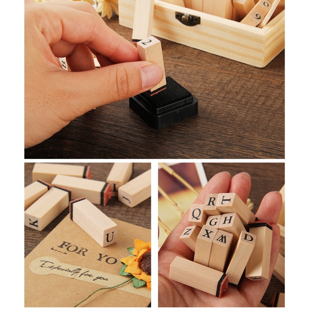 Click here for Estink Wooden Alphabet Letter Number Stamps Wooden... prices