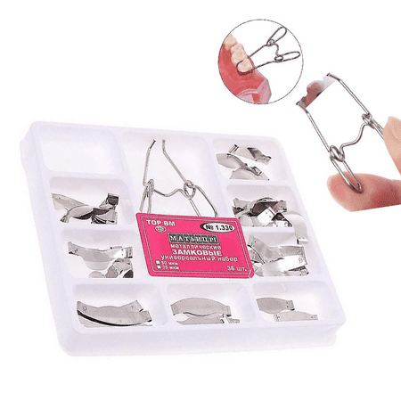 QUETO Universal Dental Saddle Contoured Metal Matrices Matrix Kit with ...