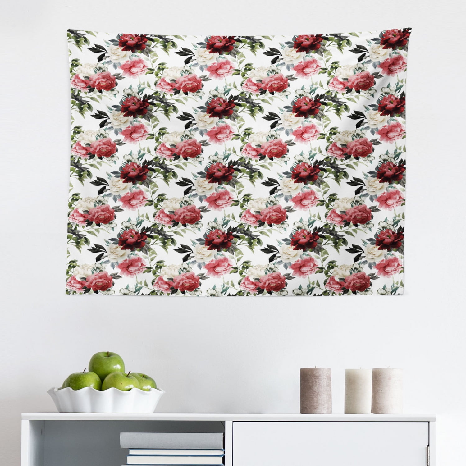 Modern Tapestry, Watercolor Romantic Design Cartoon Like Sheep and ...