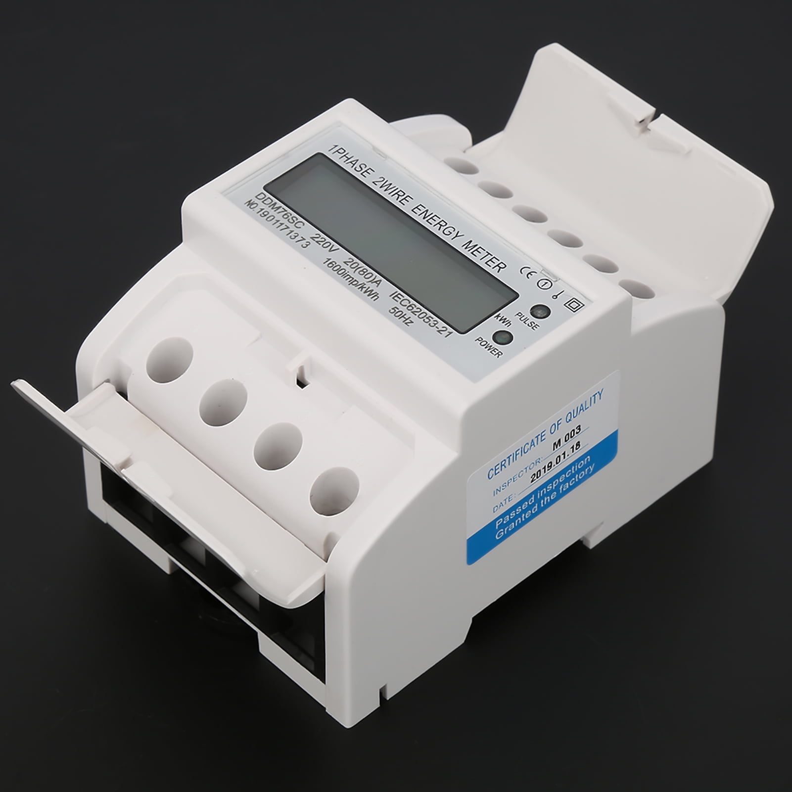 Medidor K Wh, medidor eléctrico monofásico 4P LCD DI Rail medidor ...