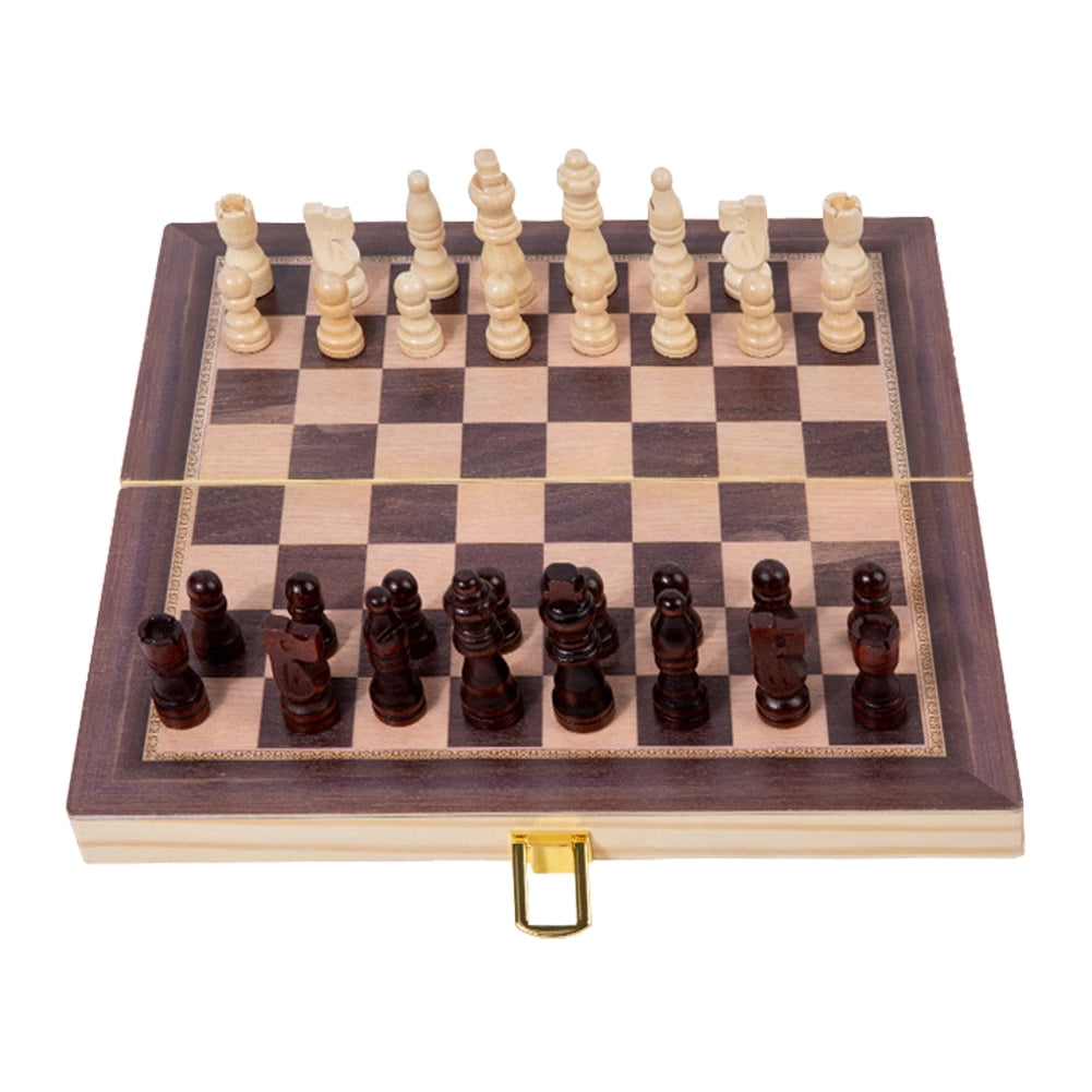 Folding Chess Set Portable Chess Board Set Wooden Chess Set Board Game ...