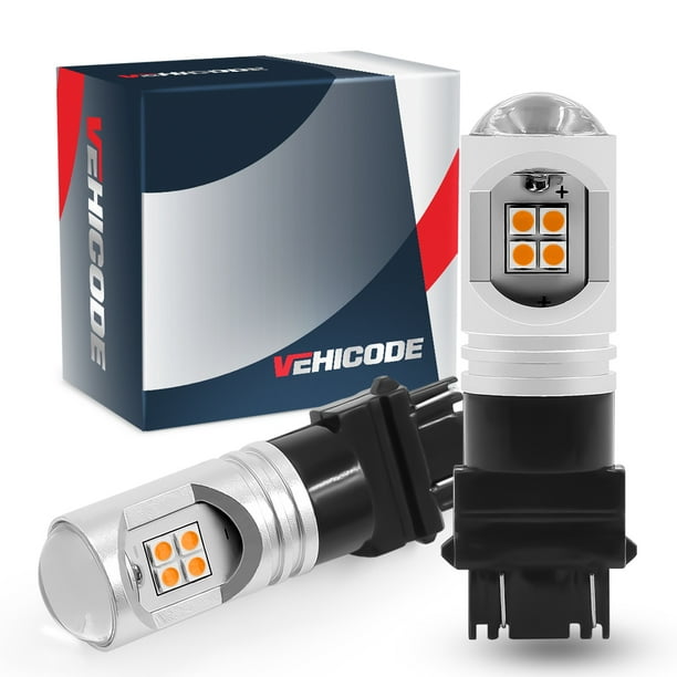 VEHICODE 3156 3157 3457A 4057 4114 4157NA LED Bulb Amber Yellow Auto ...