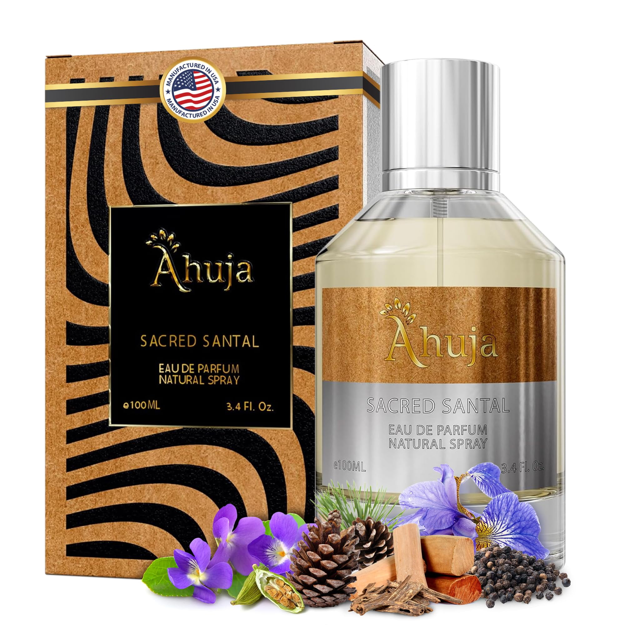 Perfume AHUJA Sacred Santal Eau de Parfum, 100 ml, unisex | Bodega Aurrera en línea