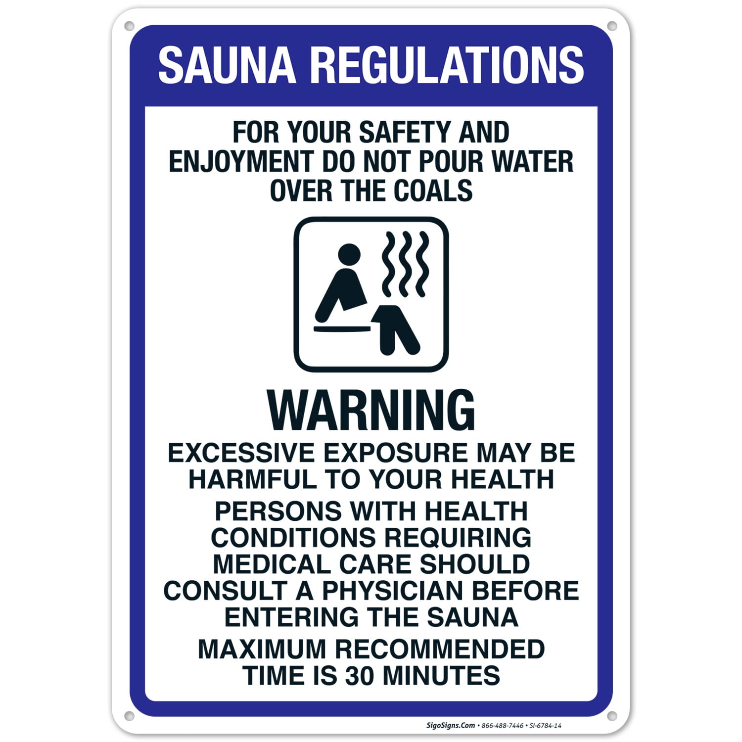 Sauna Regulations Sign, Pool Sign, - Walmart.com