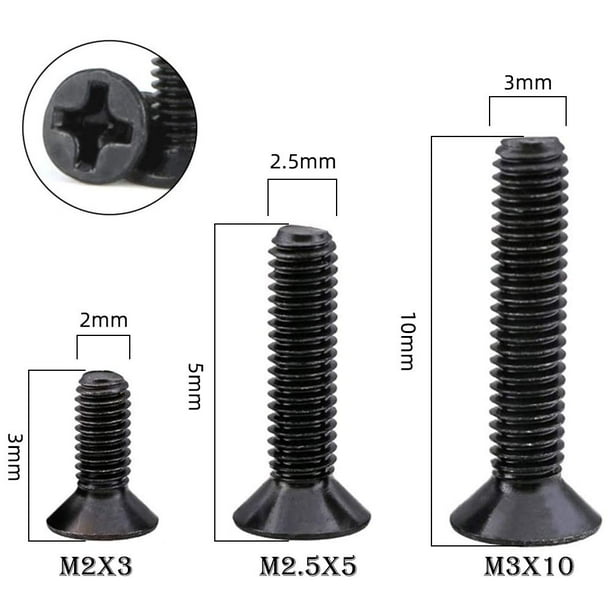 Screw Cross Recessed Countersunk Flat Head Screw Black Carbon Steel ...