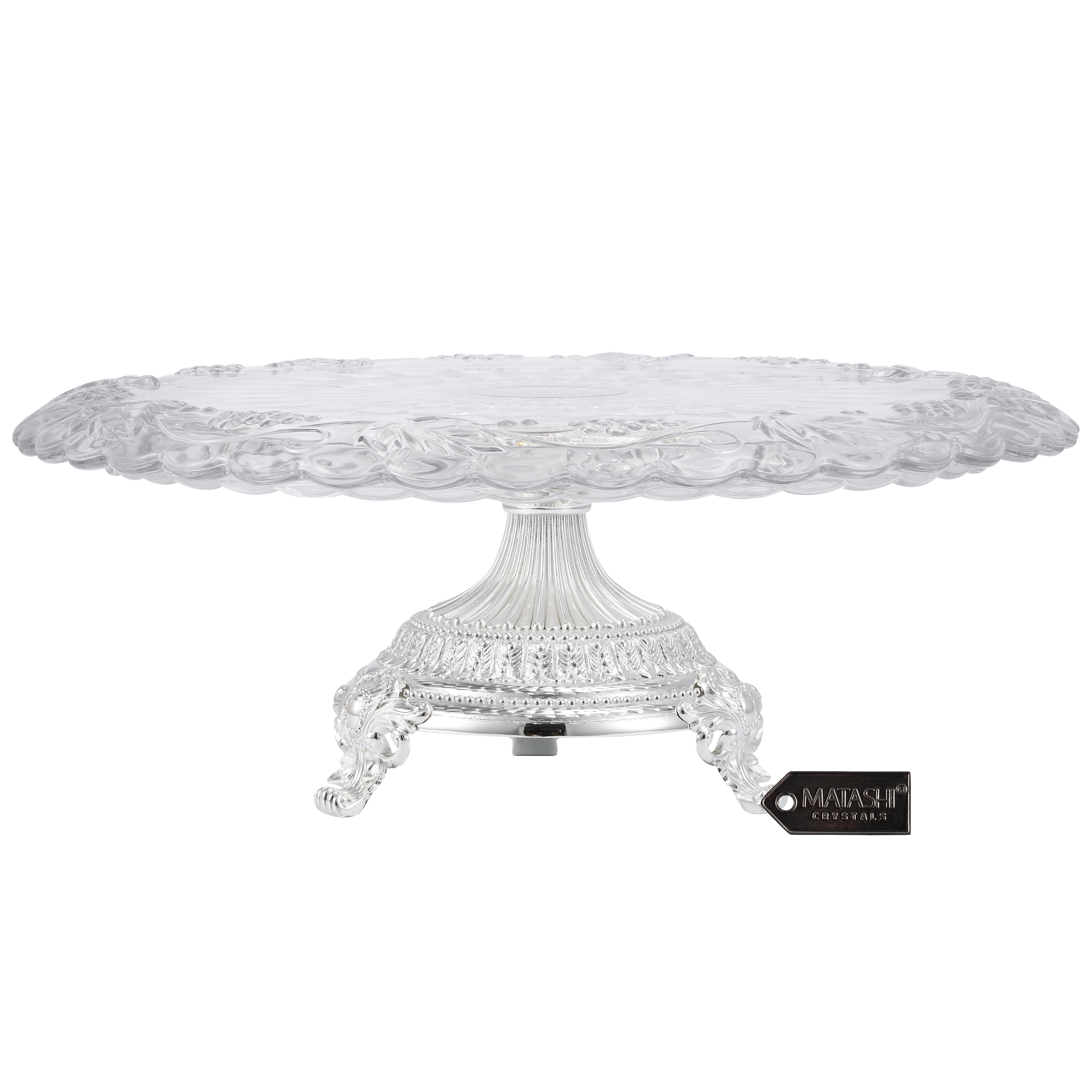 Matashi Home Decorative Dining Tabletop Showpiece Crystal Glass Etched ...