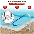 Pool Handrail 54"x36", Pool Railings for Inground Pools, Safety ...