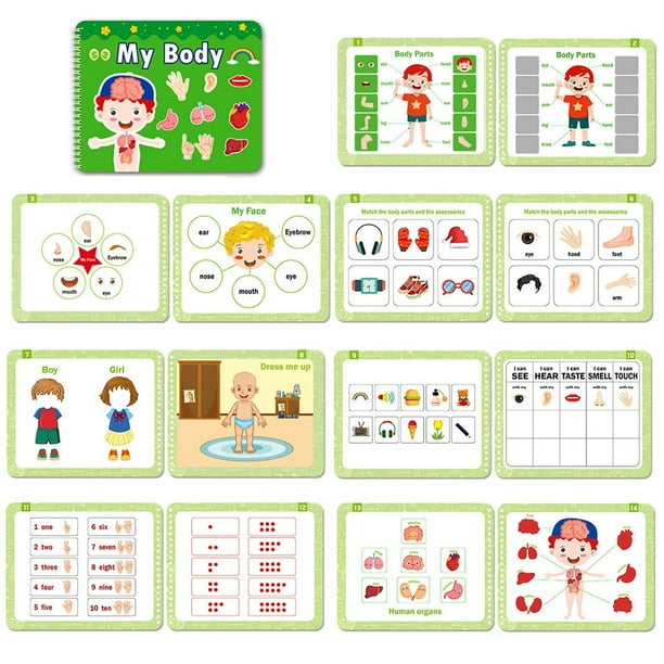 Toddler Activity Binder Set - Learning Sticker Book Sensory Educational ...