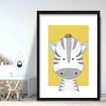 Affixzi Zebra Sketch Style Nursery Yellow art print, Unframed Canvas ...