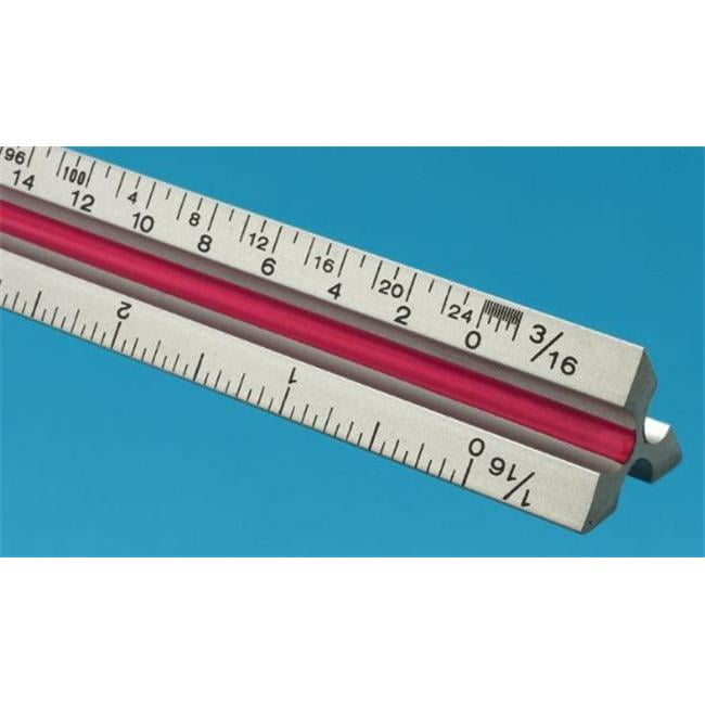 Fairgate 12" Solid Aluminum Architect Triangular Scale - Walmart.com