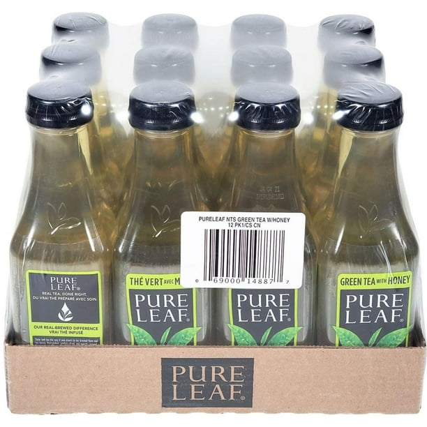 Pure Leaf Green Tea with Honey, 547ml Pack of 12 - Walmart.ca