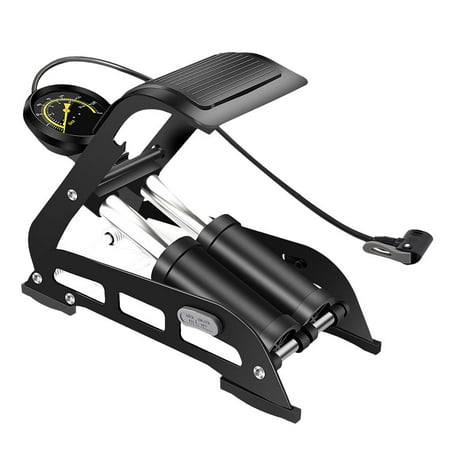 Double Cylinder Bike Foot Pump Steel Body Cycling Floor Air Pump ...