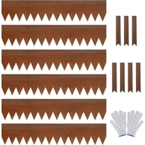 DAVYLINE 6-Pack Galvanized Steel Landscape Edging w/Black Powder ...
