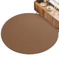 Chocolate Brown Round Living Room Rugs 7 ft, Brown Solid Background ...