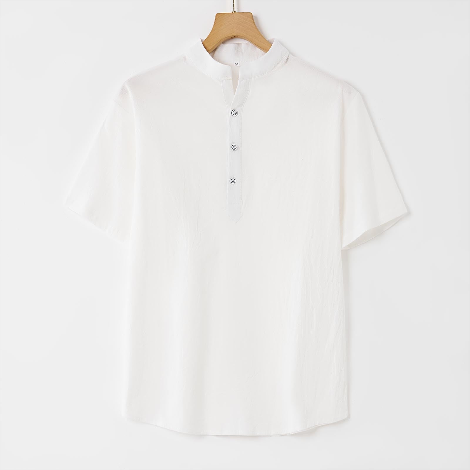 Click here for Kalauyu Kaluayu Men Cotton Linen Henley Shirt Casu... prices