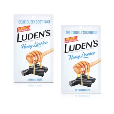 Luden's Wild Cherry Throat Drops, Cough Suppressant Lozenges, 30 Count ...