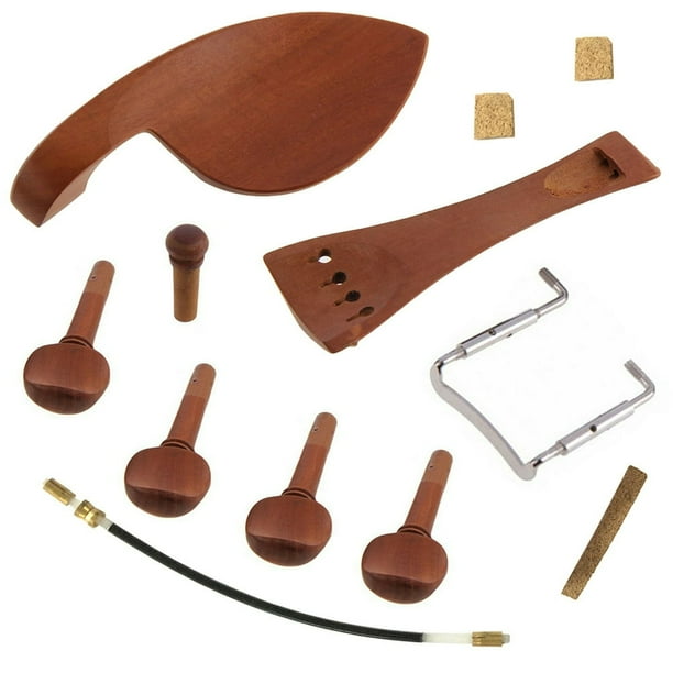 12Pcs 4/4 Violin Fiddle Tuning Pegs Endpin Tailpiece Fittings Luthier ...