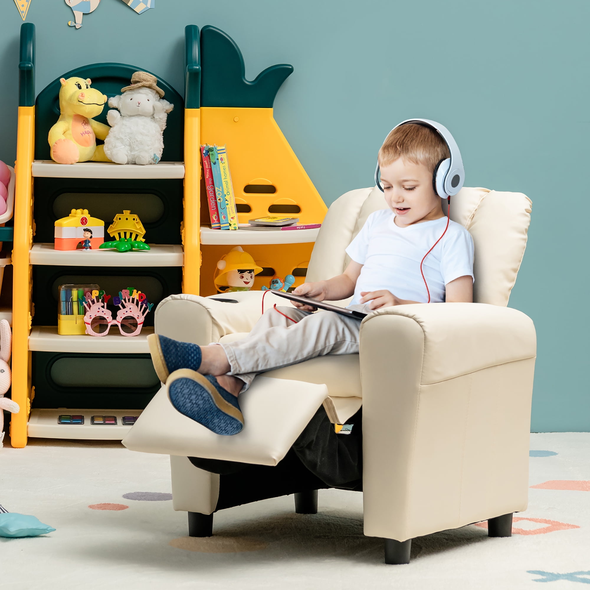 Baby leather recliner chair store