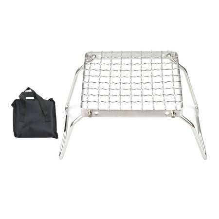 Compact Folding Grill Adjustable Campfire BBQ Grilling Rack Barbecue ...