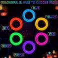 6 Pcs Portable Wearable LED Lights Neon El Wire, Battery Operated, Glow ...