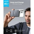 Magnetic Power Bank with Built-In Foldable Stand, Side USB-C Port, 5 ...