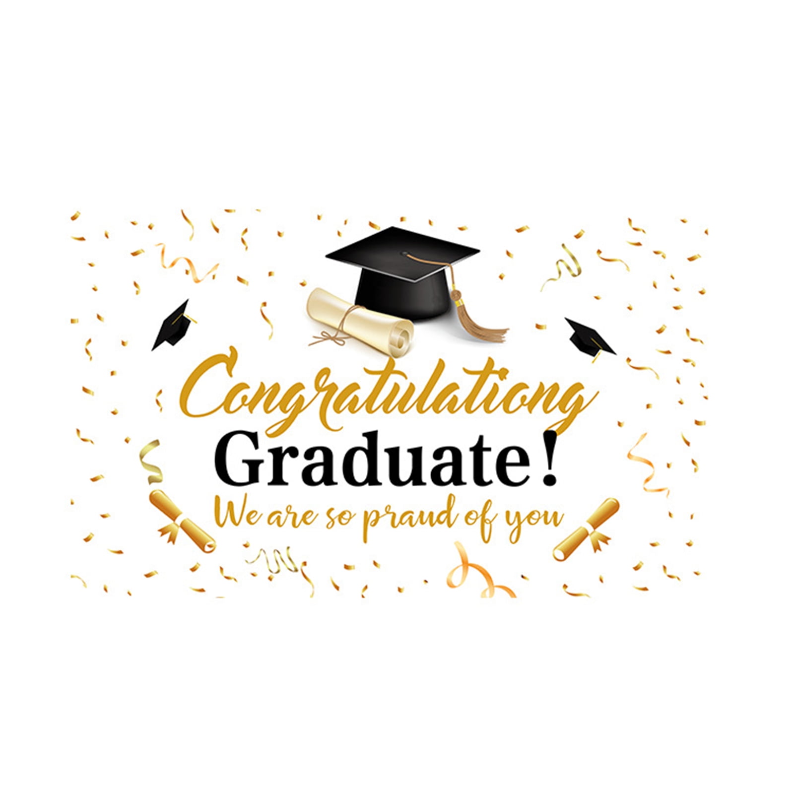 Jaspee Graduation Background Banner Banners Party Flag For Photo Booth ...