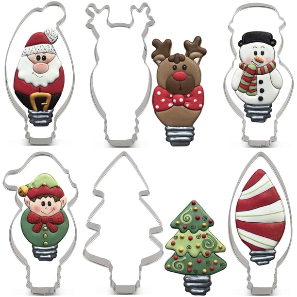 HTOOQ Christmas Lights Decoration Cookie Cutter Set HTOOQ 6 Piece HTOOQ ...