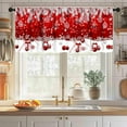 Christmas Window Valance for Bedroom,Winter Fir Christmas Color Balls ...