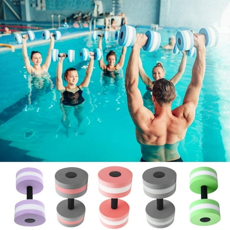 1 Pair Water Aerobics Dumbbell Aquatic EVA fitness dumbbell water ...