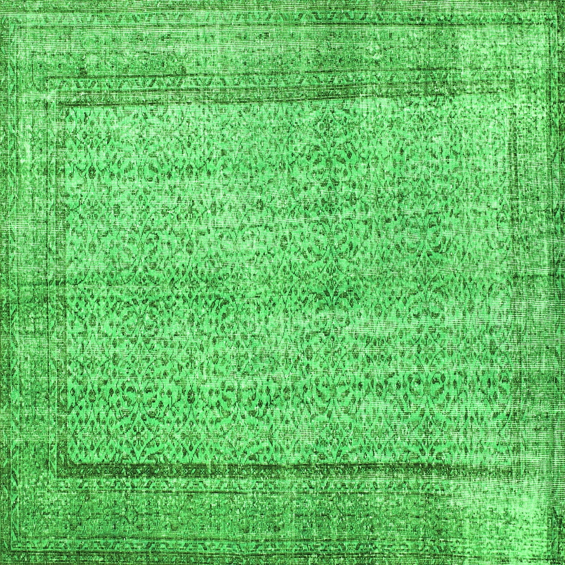 Ahgly Company Indoor Square Persian Green Traditional Area Rugs, 6 ...