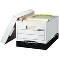 12 Pack R-KIVE Heavy-Duty File Storage Boxes, FastFold, Lift-Off Lid ...