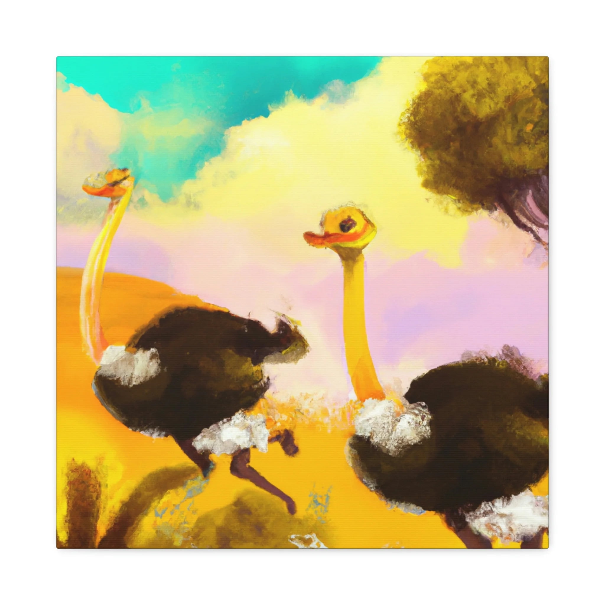 Ostrich at Dawn - Canvas - Walmart.com