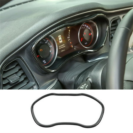 TOTMOX Car Dashboard Display Panel Cover Frame Carbon Fiber Styling ...