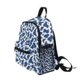 Blue and White Vector Pattern Mini Backpack Cute Small Backpack with ...