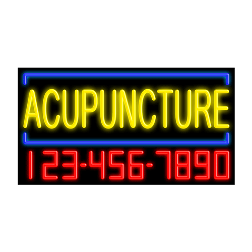 Acupuncture-Glass Neon Sign Made in USA - Walmart.com