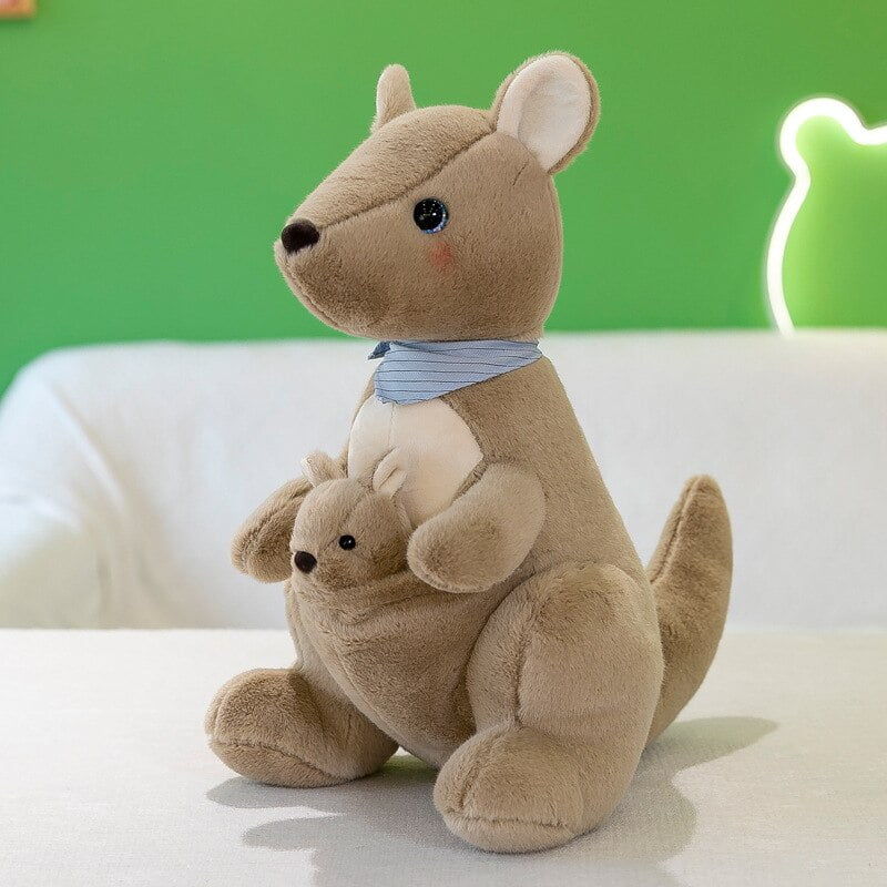 2023 Simulation / Cute / Soft / Kangaroo Plush Toy/ Funny Cartoon Mother and Child Kangaroo Doll ...